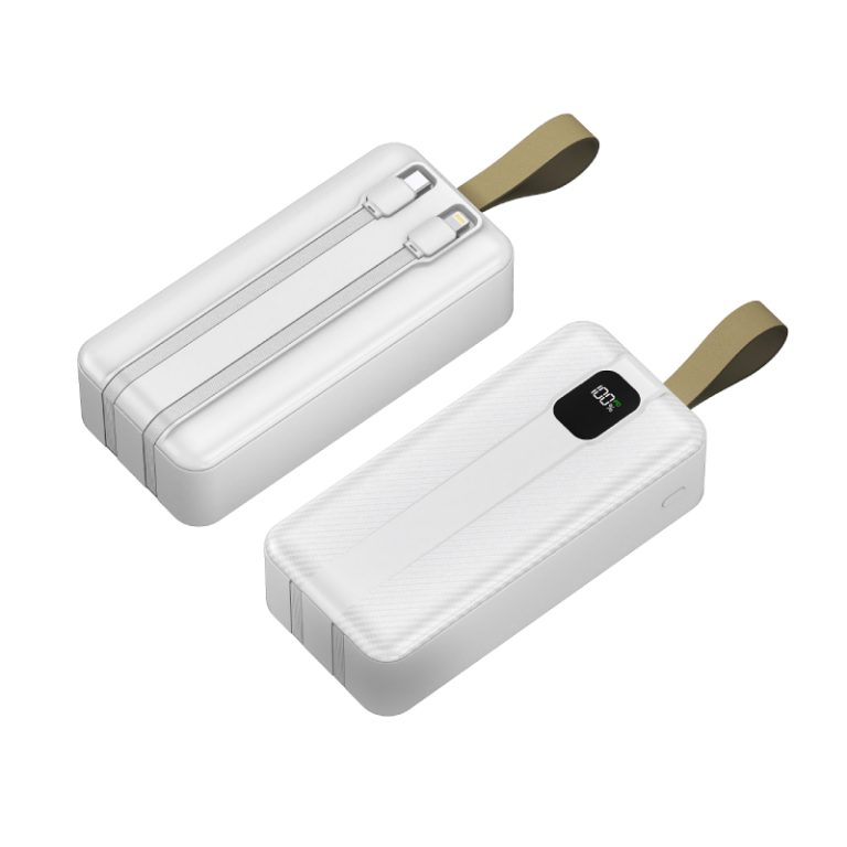 PL02-30K 30000mAh Power Bank with Built-in Dual Cables and 188 Digital ...